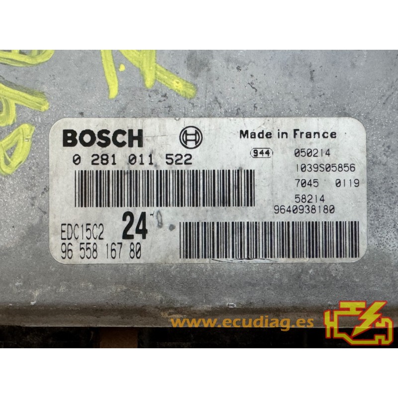 ECU BOSCH EDC15C2-10.1 0281011522 LANCIA PHEDRA I 2.2 JTD 130CV ...