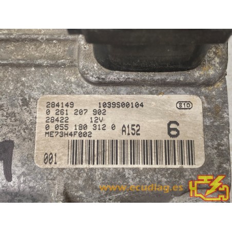 ECU BOSCH ME7.3H4 0261207902 FIAT PUNTO 1.2i 59KW 80CV 00551803120 / SW ...