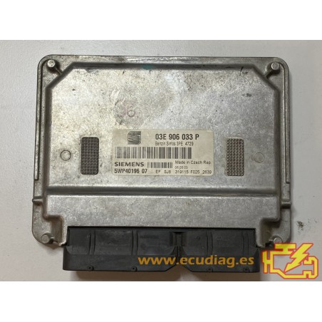 ECU SIEMENS SIMOS 3PE SEAT IBIZA 1.2 5WP4019607 VAG 03E906033P / SW ...