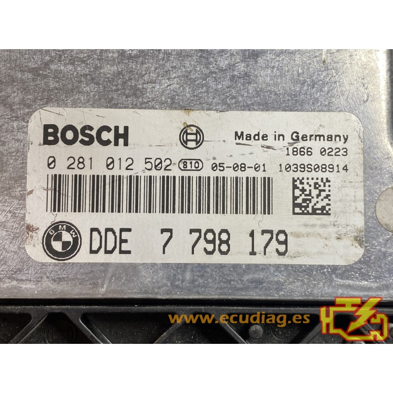ECU BOSCH EDC16C35-2.12 0281012502 BMW 1 (E87) 118D 90KW 122CV 7798179 ...
