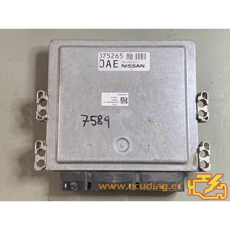 ECU VITESCO EMS3161 A3C0671330001 NISSAN JUKE (F16) 1.0i 84KW 115HP ...
