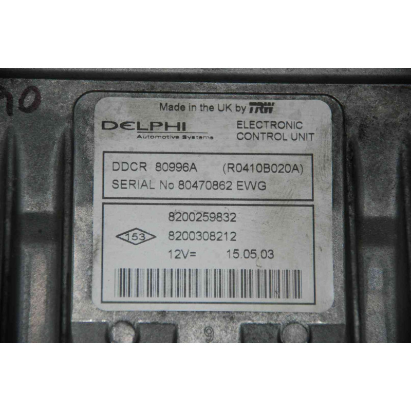 ENGINE ECU DELPHI DDCR R0410B020A RENAULT 8200259832 8200308212