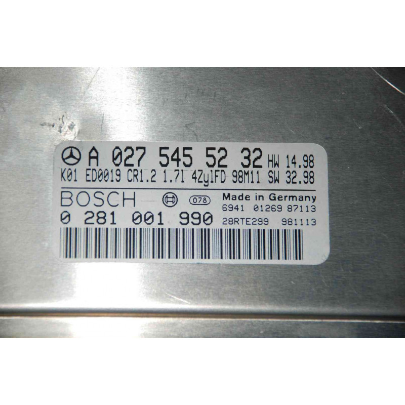 ECU MOTOR BOSCH EDC15C0 0281001990 MERCEDES A0275455232