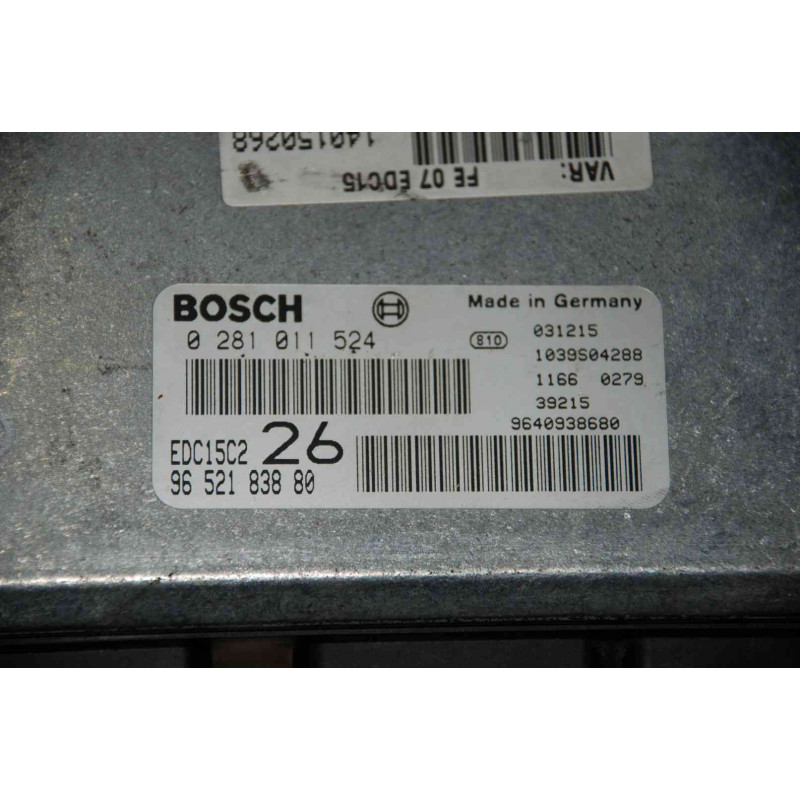 ECU BOSCH EDC15C2-11.1 0281011524 CITROEN C5 I 2.0 HDI 81KW 110HP RHZ ...