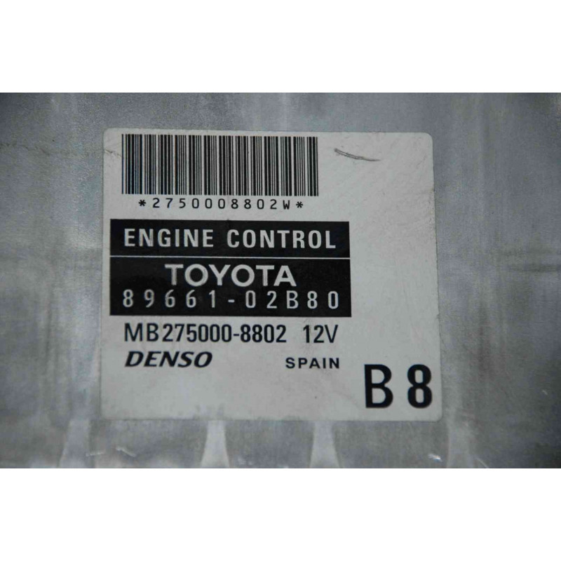ENGINE ECU DENSO MB275000-8802 TOYOTA 89661-02B80