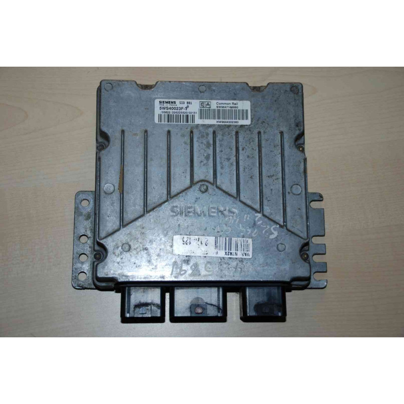 ECU MOTOR SIEMENS SID 801A 5WS40104C-T PSA HW 9647423380 SW 9651942480 - CON INMOVILIZADOR ...