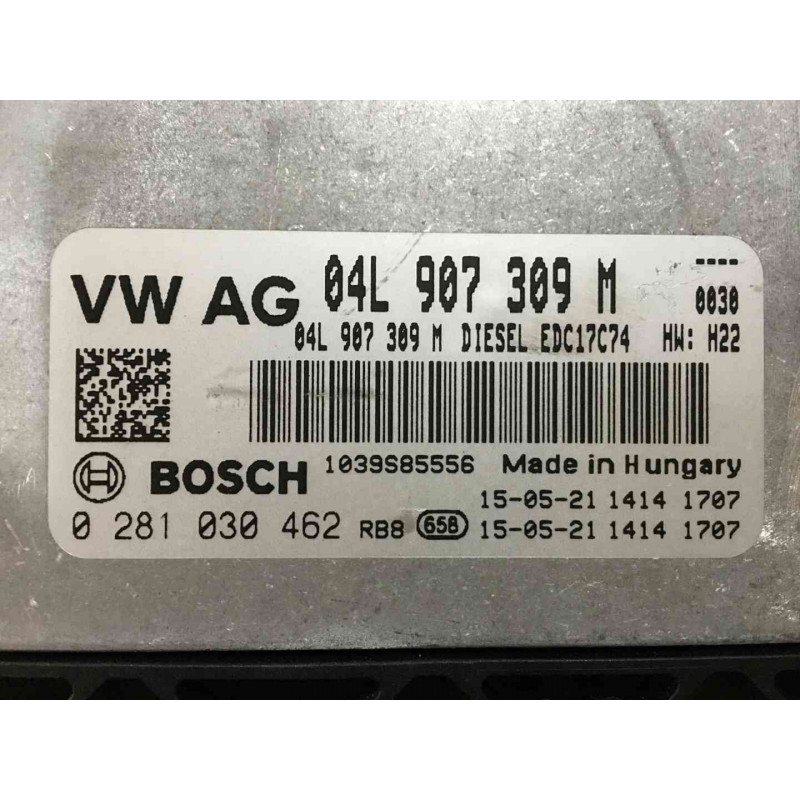ENGINE ECU BOSCH EDC17C74-3.24 0281030462 VAG 04L907309M