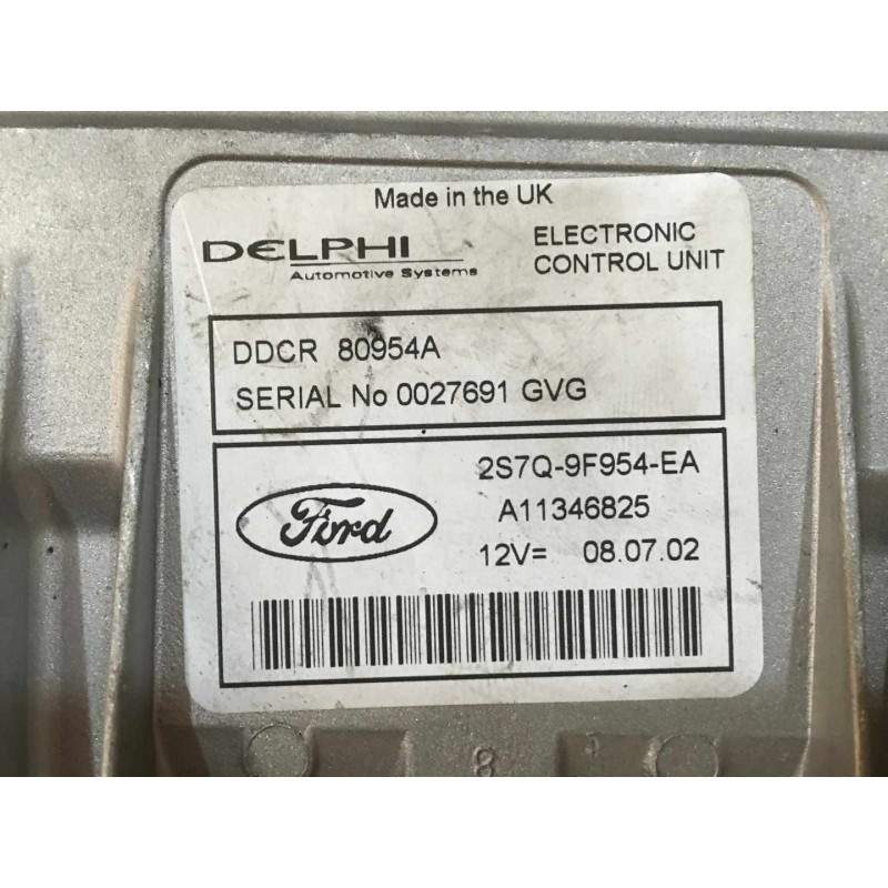 ECU INYECTORES DELPHI DDCR 80954A FORD 2S7Q-9F954-EA