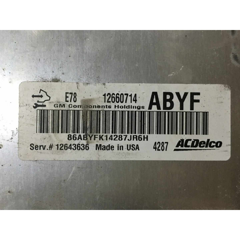 ECU MOTOR ACDELCO E78 OPEL 12660714 ABYF