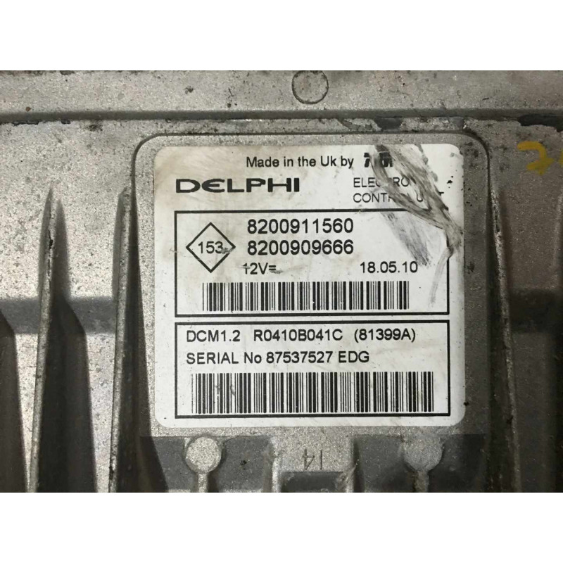 ENGINE ECU DELPHI DCM1.2 R0410B041C RENAULT 8200911560 8200909666