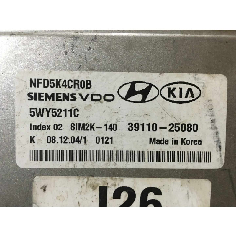 ENGINE ECU SIEMENS SIM2K-140 5WY5211C HYUNDAI 39110-25080